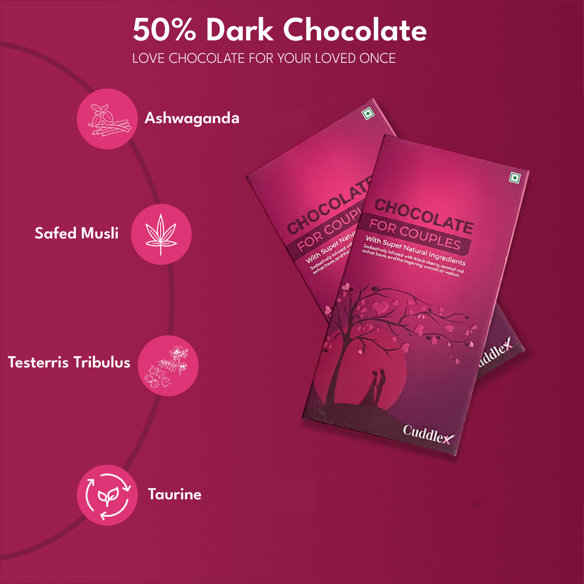Cuddlex™ Luxury Dark Chocolate in India - Buy Now